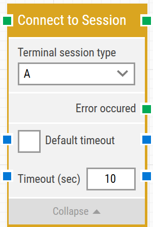 Connect to Session | Green Screen Blocks | Leapwork Documentation